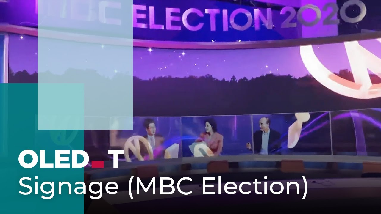 Transparent OLED MBC 2020 General Election - LG Display Newsroom