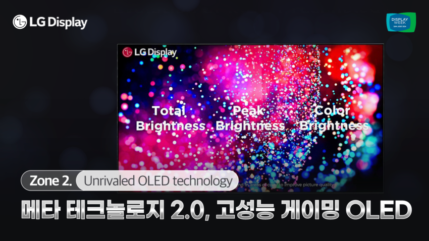 [SID 2024] Zone 02. 메타 테크놀로지 2.0, 고성능 게이밍 OLED - LG Display Newsroom