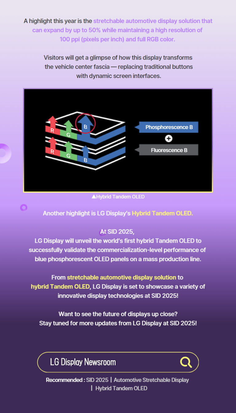 [SID 2025] LG Display at SID 2025, Visit our newsroom to discover more! - LG Display Newsroom